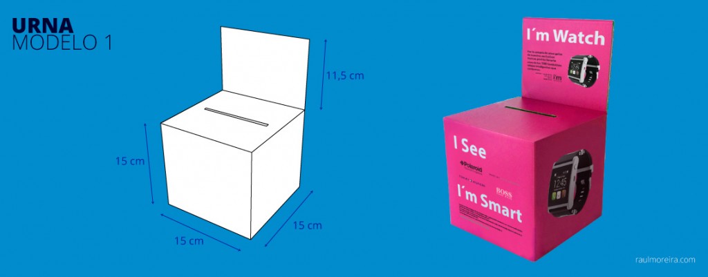 Urnas de cartón para sorteos. Precios con y sin impresión modelo 1.